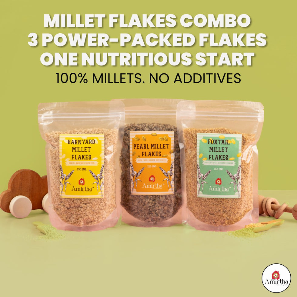 Millet Flakes – 3 varieties Combo – Amirtha Health Foods