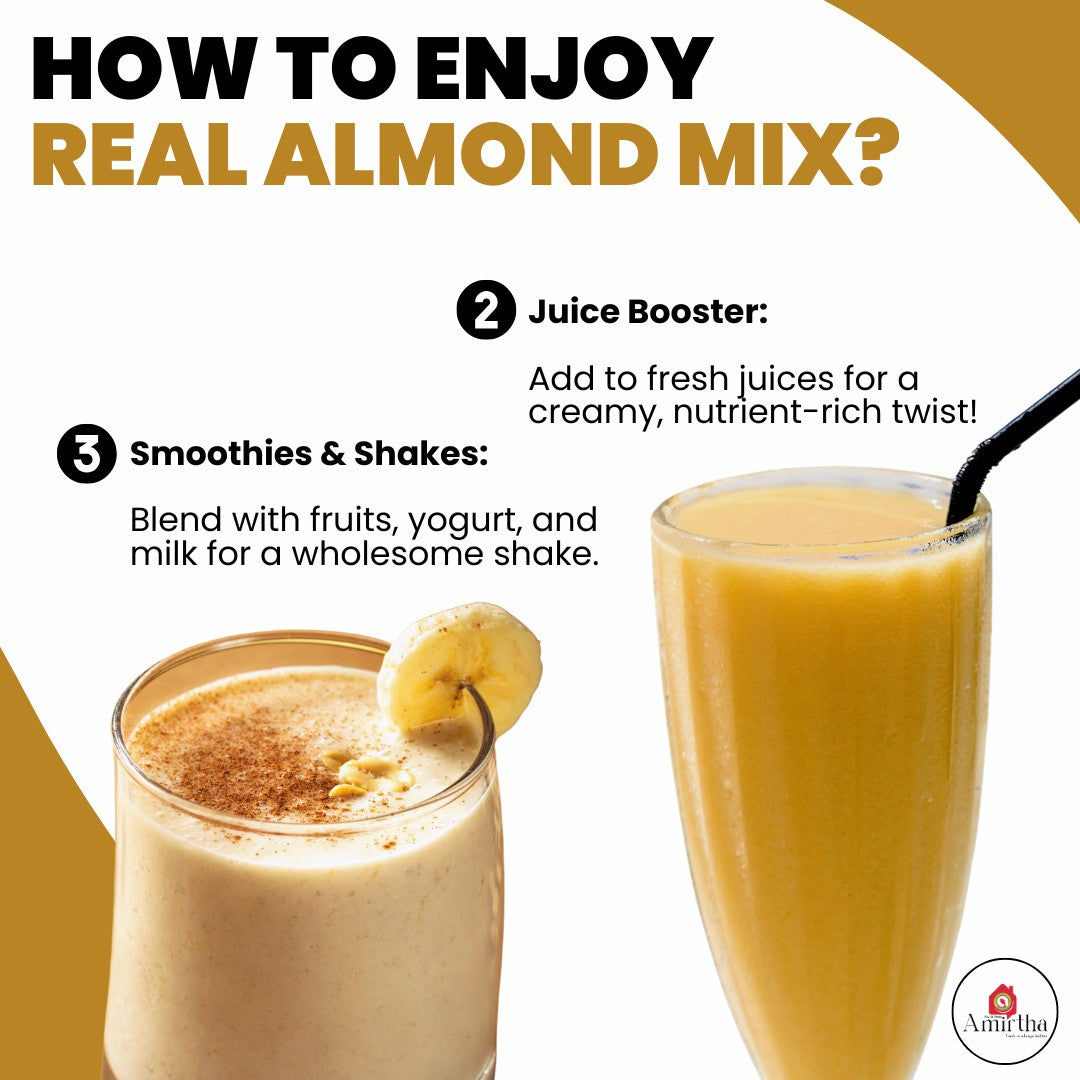 Real Almond Milk instant Mix – Amirtha Health Foods
